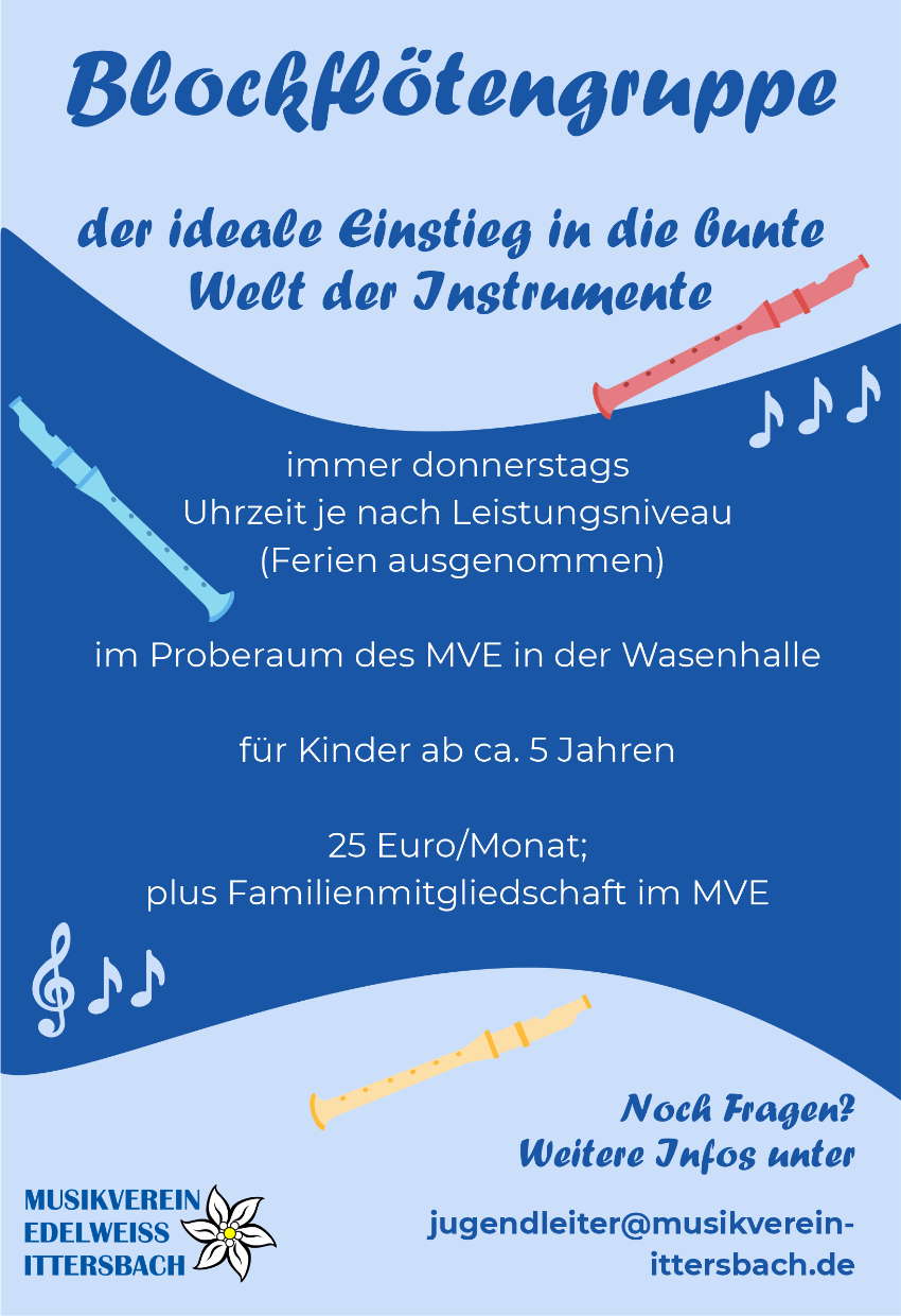 Karlsbad - News - Start einer neuen Blockflötengruppe